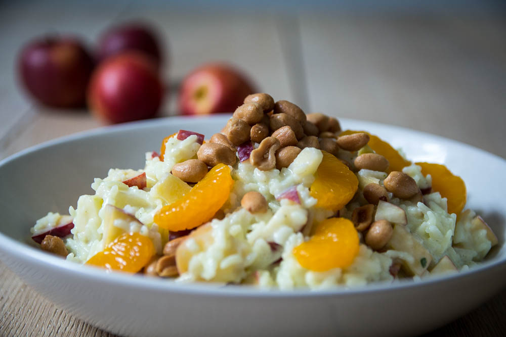 Sommerlich fruchtiger Reissalat mit Buttermilch-Dressing - Momentgenuss